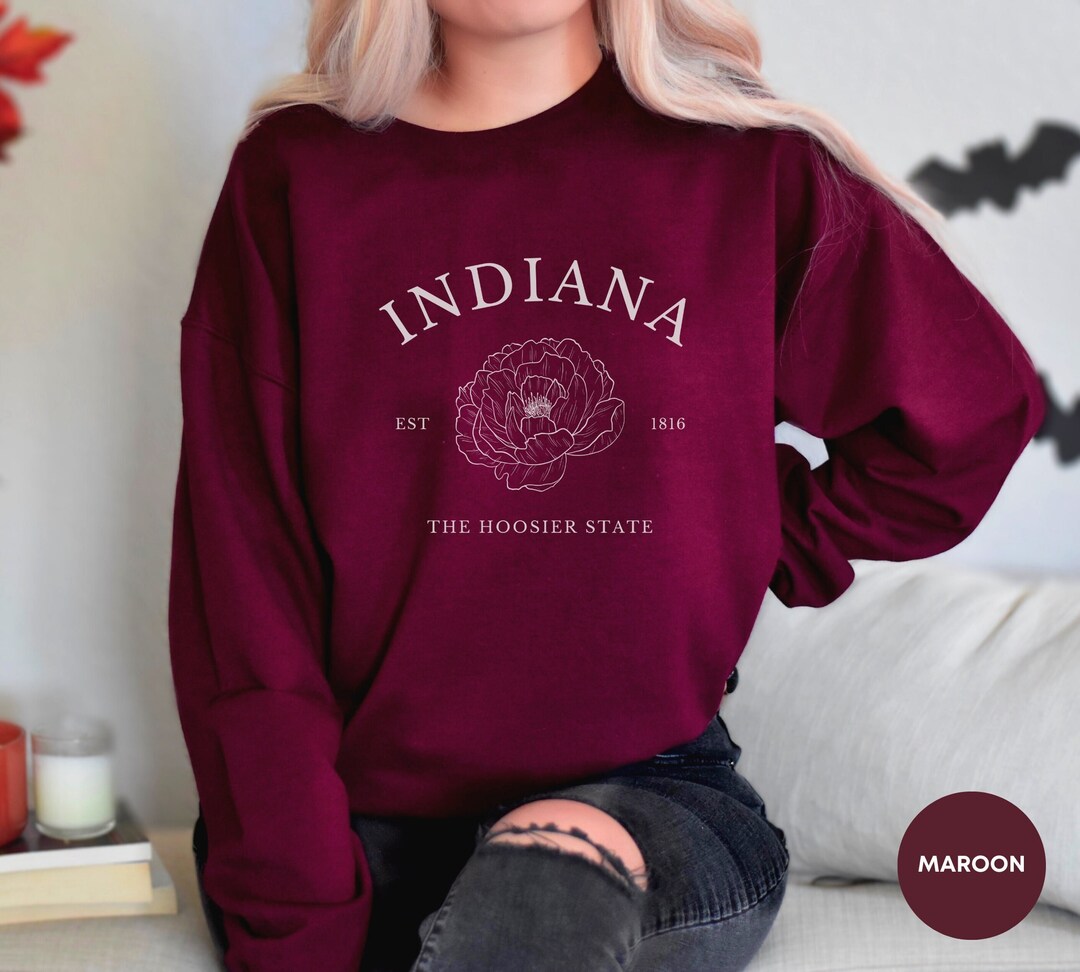 Indiana Sweatshirt, Indiana Crewneck, Indiana Gift, Indiana Pullover ...
