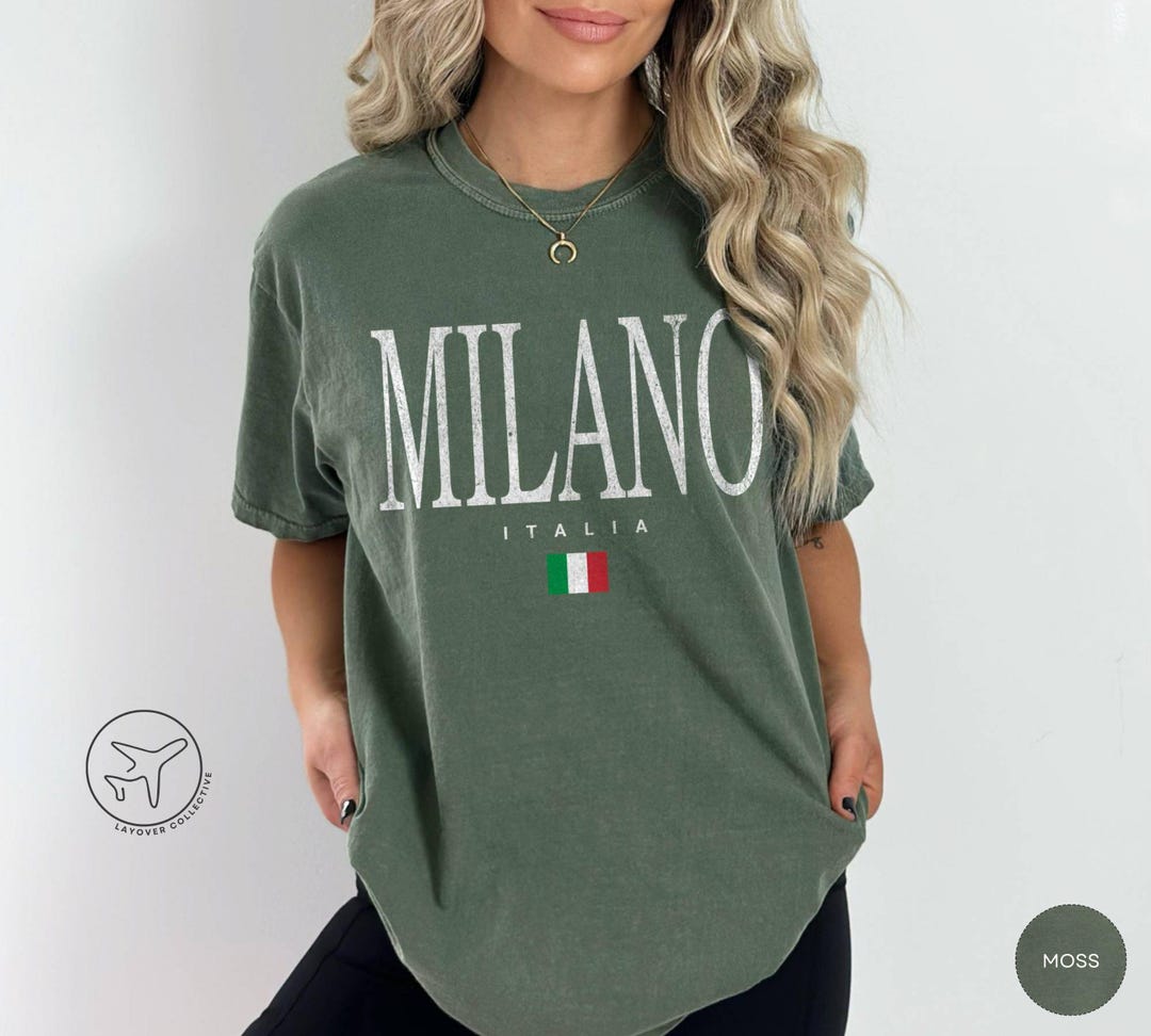 Distressed Milano Italia T-shirt, Italian Flag Graphic Tee, Milan Italy ...