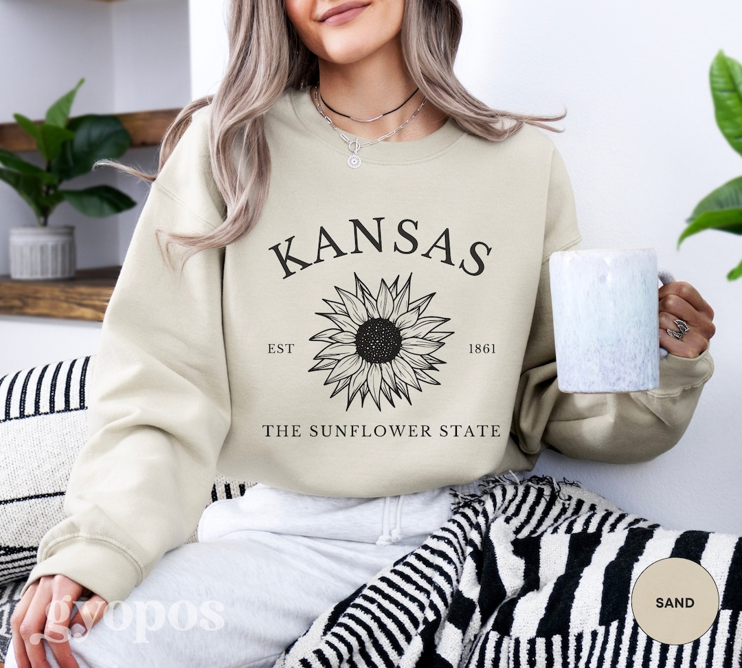 Kansas Pullover Sweatshirt, Kansas Crewneck, Kansas Souvenir Gift ...