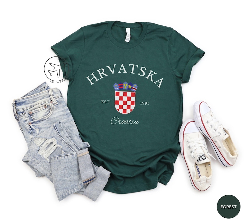 Croatian Flag T-shirt, Hrvatska Heritage, Travel Lover Gift - Etsy Canada
