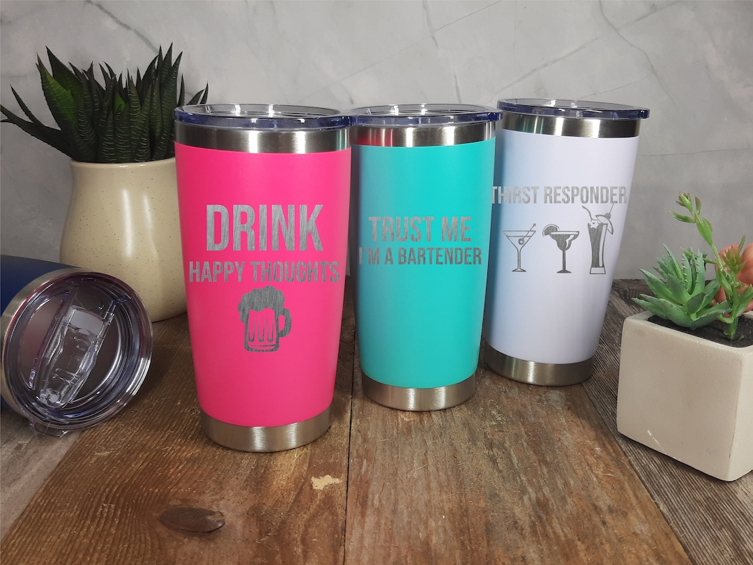 Bartender Gift- Engraved Stainless Drinking Tumbler, Funny Alcohol ...