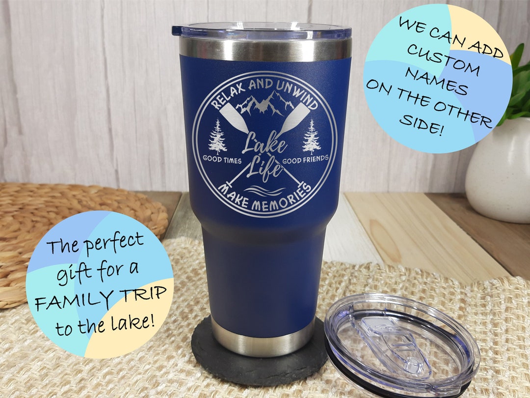 Personalized Lake Life Tumbler for Family Trips, Vacation Tumblers ...