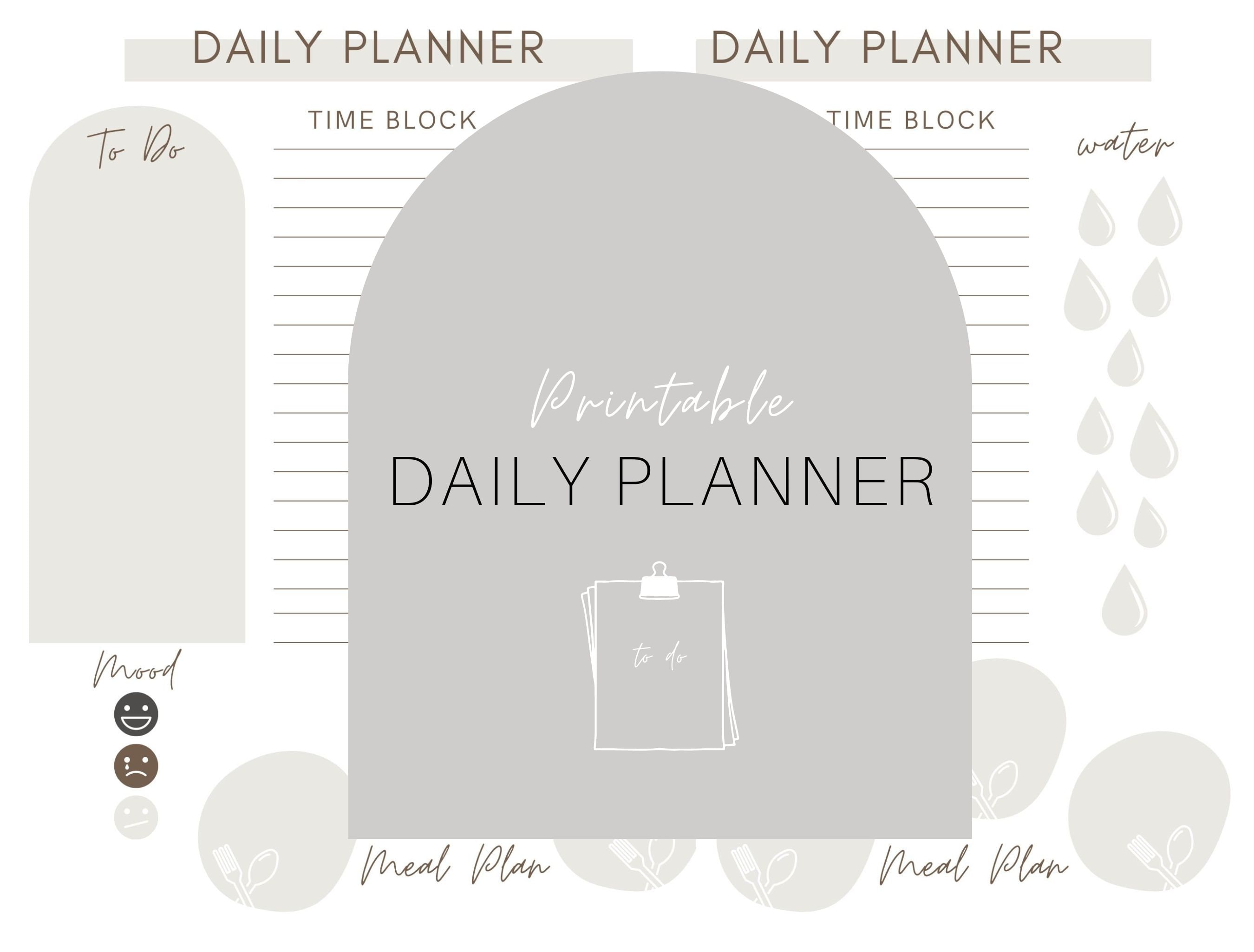 Downloadable Daily Planner | Printable ADHD Planner Template | Daily ...