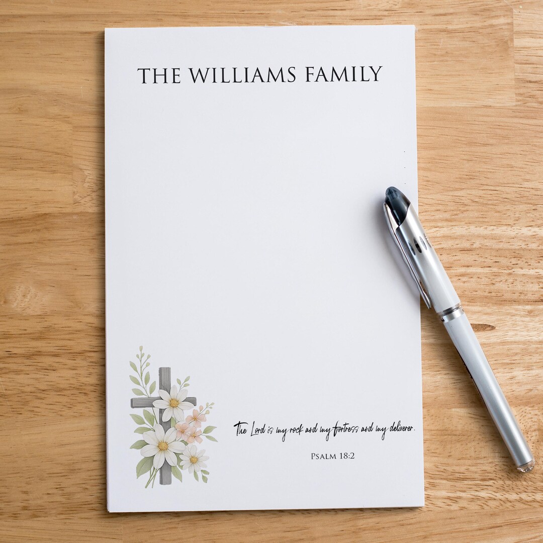 Personalized Stationery Notepad With Custom Name, Family Paper Pad for ...
