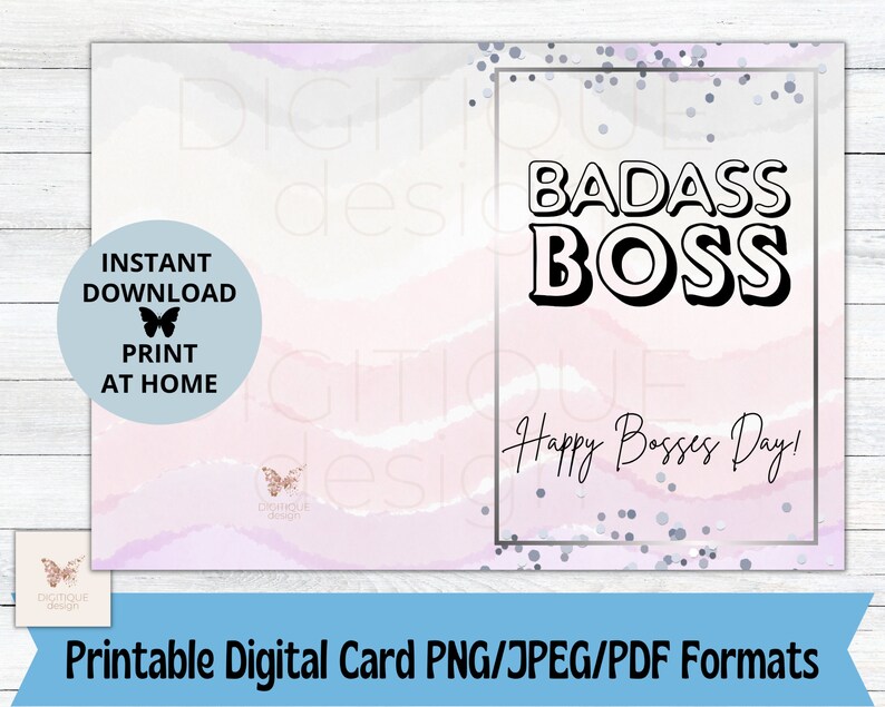 Boss Lady Card, Badass Boss Digital Card, Badass Boss Lady, She.e.o ...