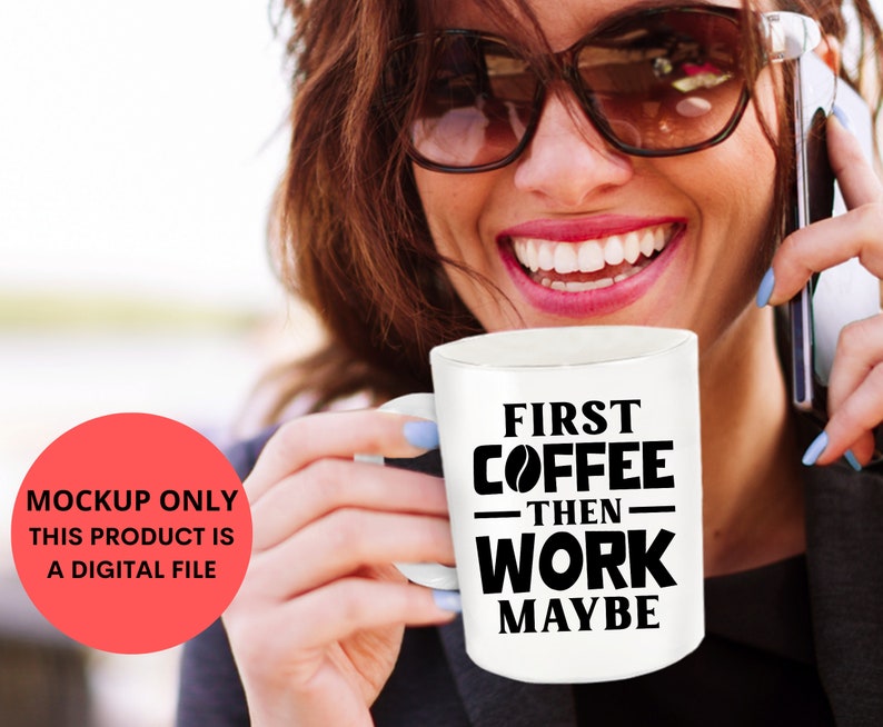 Funny Coworker SVG First Coffee Then Work Maybe Svg - Etsy