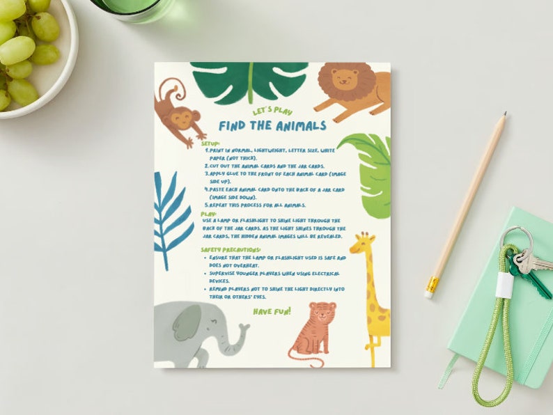 Find Animals, Preschool Printable, Kindergarten Printable, Toddler ...