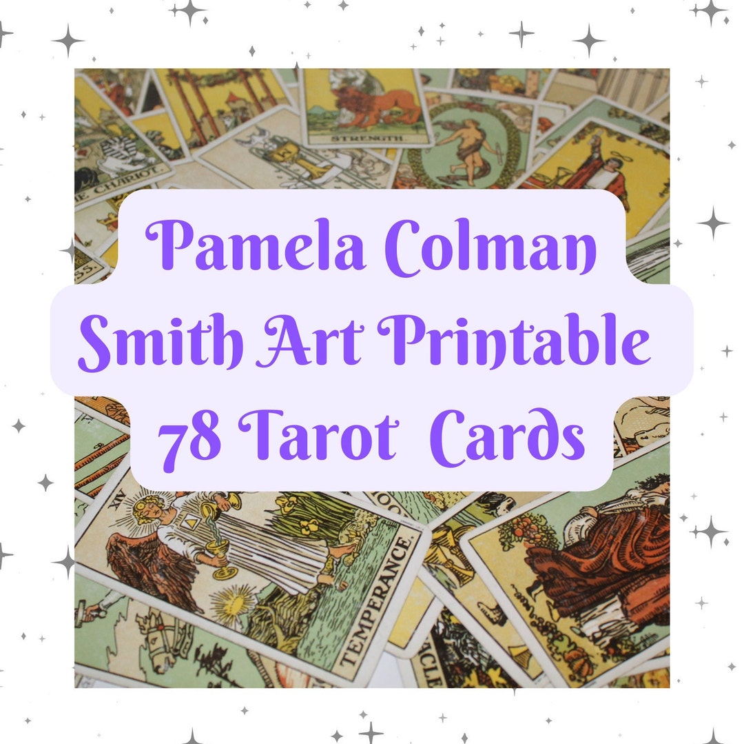 Printable Tarot Card Deck Pamela Colman Smith Art Rider Waite Deck 78 ...