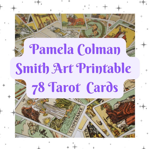 Printable Tarot Card Deck Pamela Colman Smith Art Rider Waite Etsy