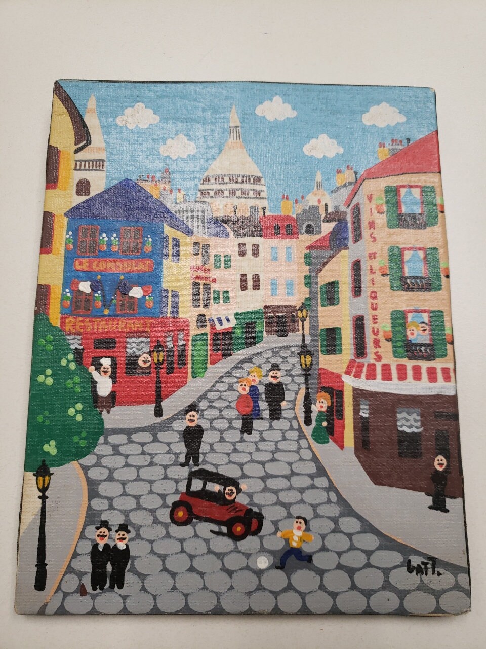 Folk Art Painting on Canvas, Whimsical Painting, GATT Painting, French ...