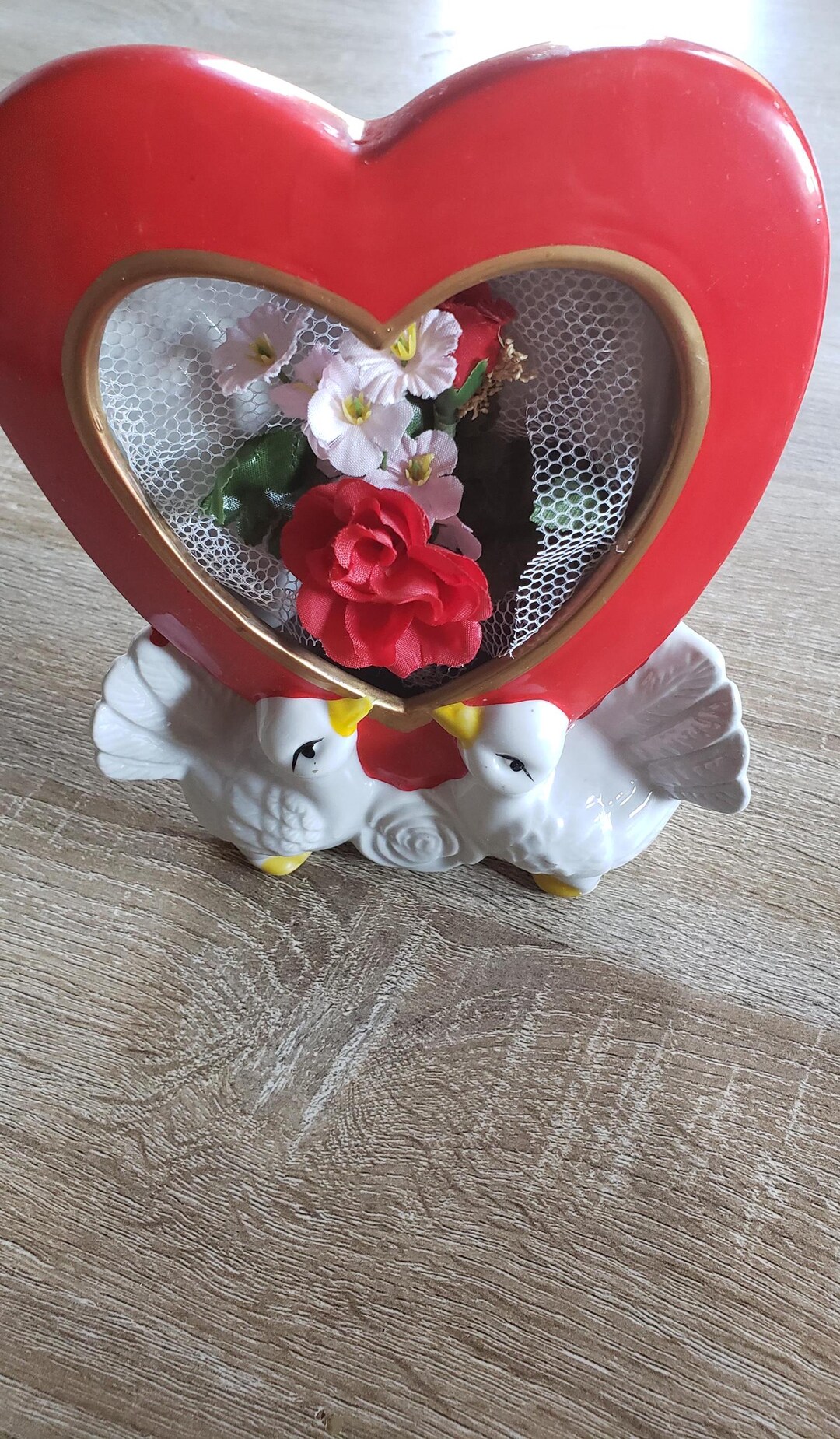 Vintage Valentine Heart Planter With Valentines Day Decor - Etsy