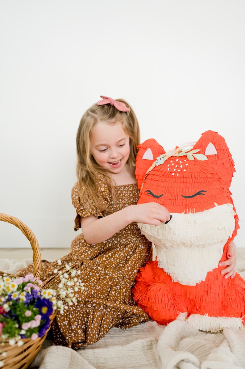 Cute 3D Woodland Fox Piñata – Customizable, Eco-friendly, Ideal for ...