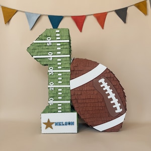 Football Piñata- First Year Down Birthday Party - Etsy