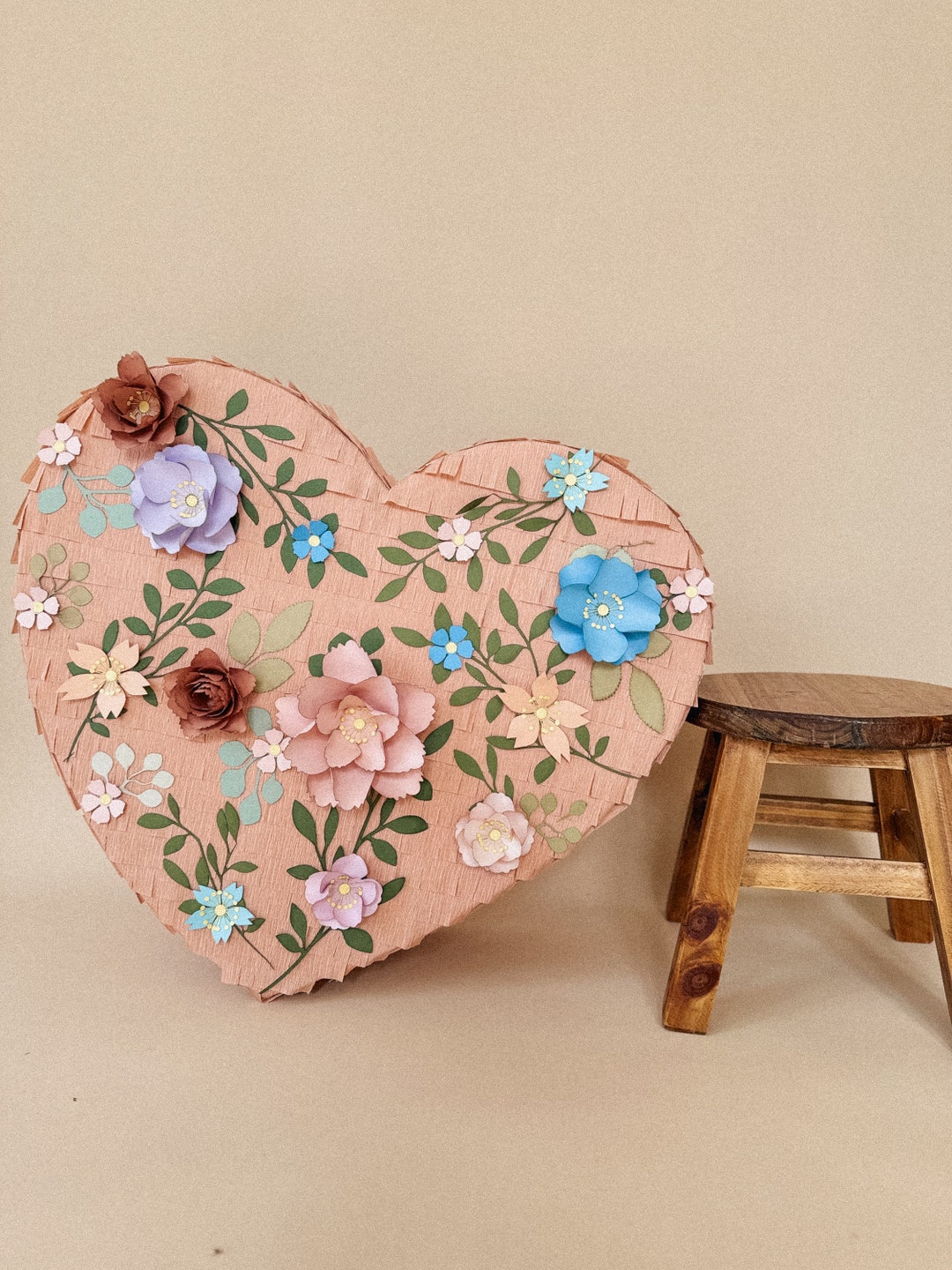 Floral Garden Heart Piñata - Blossom Your Love at Every Celebration! - Etsy