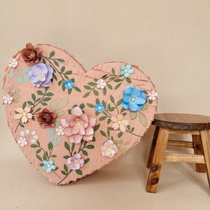 Floral Garden Heart Piñata - Blossom Your Love at Every Celebration! - Etsy