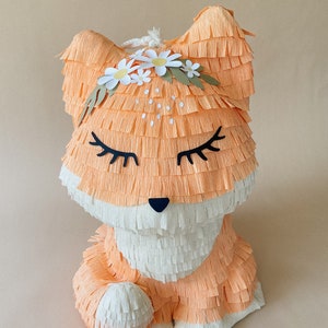Cute 3D Woodland Fox Piñata – Customizable, Eco-friendly, Ideal for ...