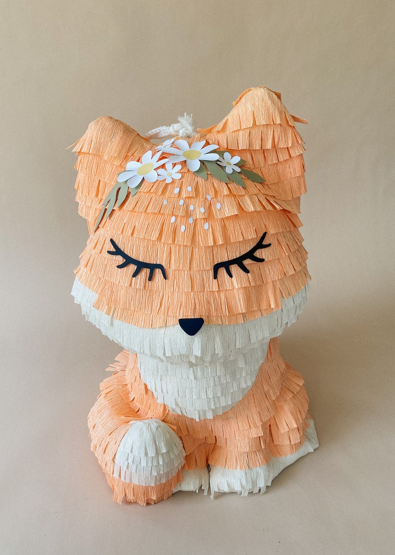 Cute 3D Woodland Fox Piñata – Customizable, Eco-friendly, Ideal for ...
