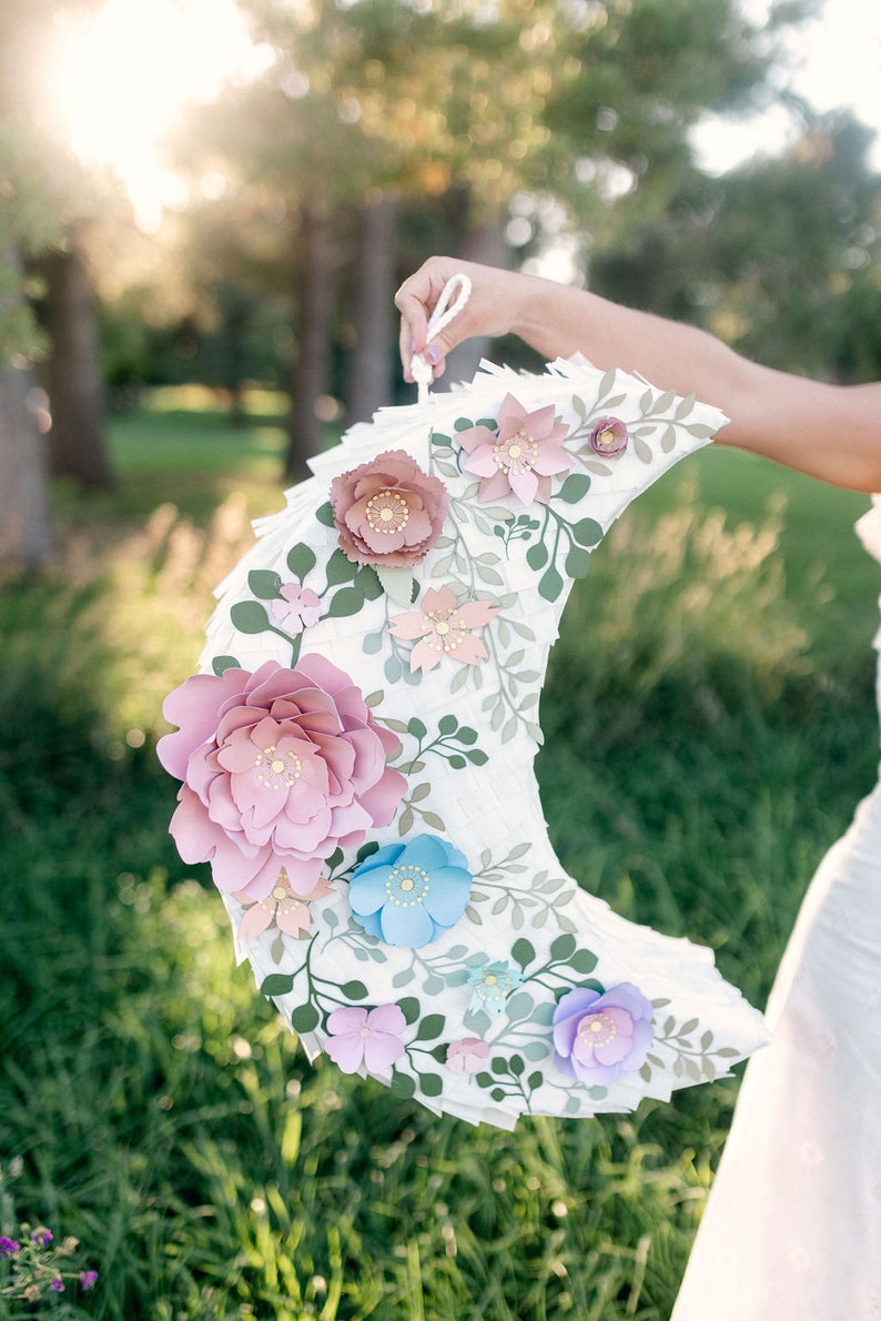 Floral Moon Piñata - Illuminate Your Celebration With Enchanting ...