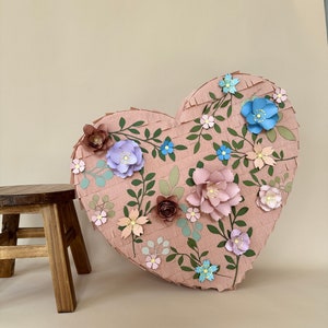 Floral Garden Heart Piñata - Blossom Your Love at Every Celebration! - Etsy