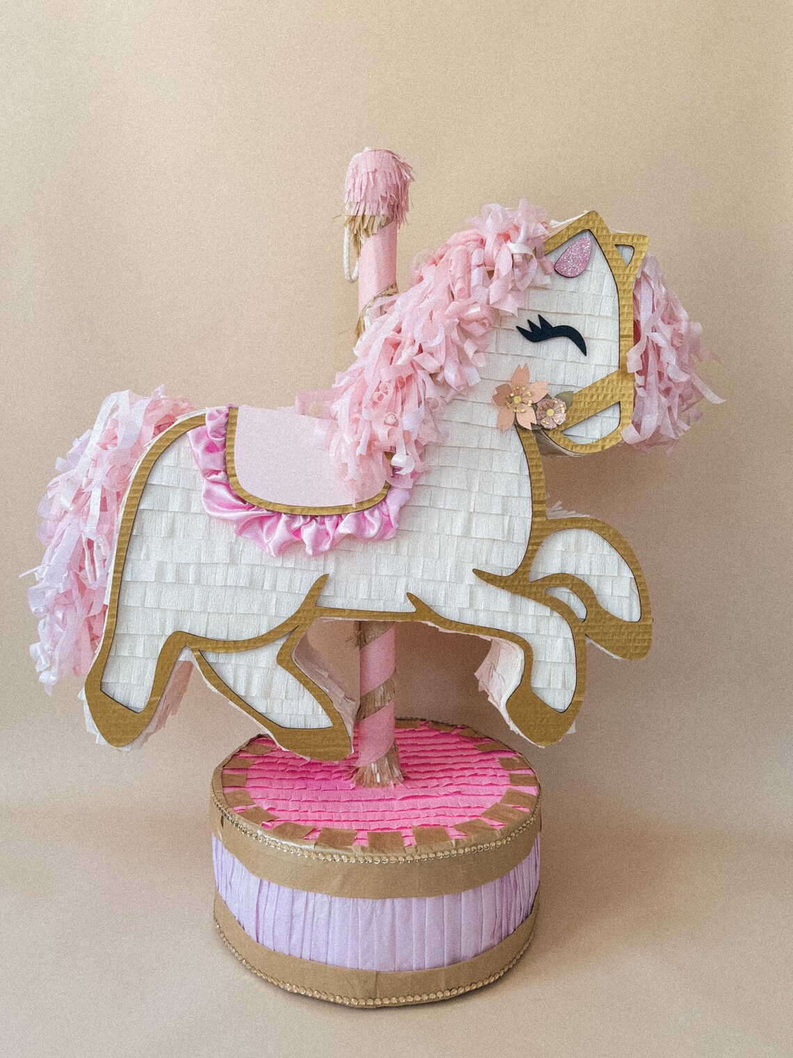 Enchanting Carousel Horse Piñata Large, Customizable, Ideal for ...
