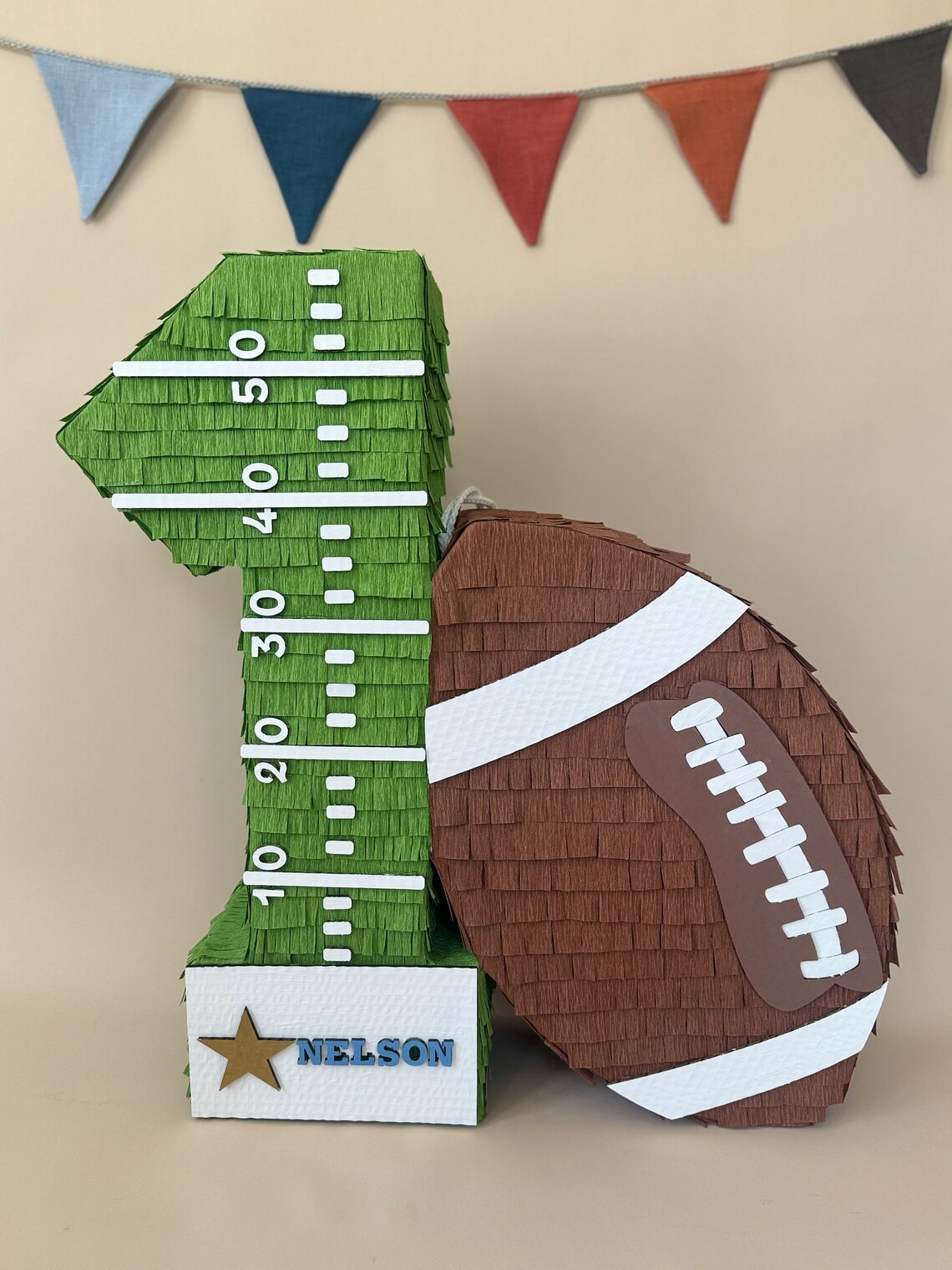 Football Piñata First Year Down Birthday Party - Etsy