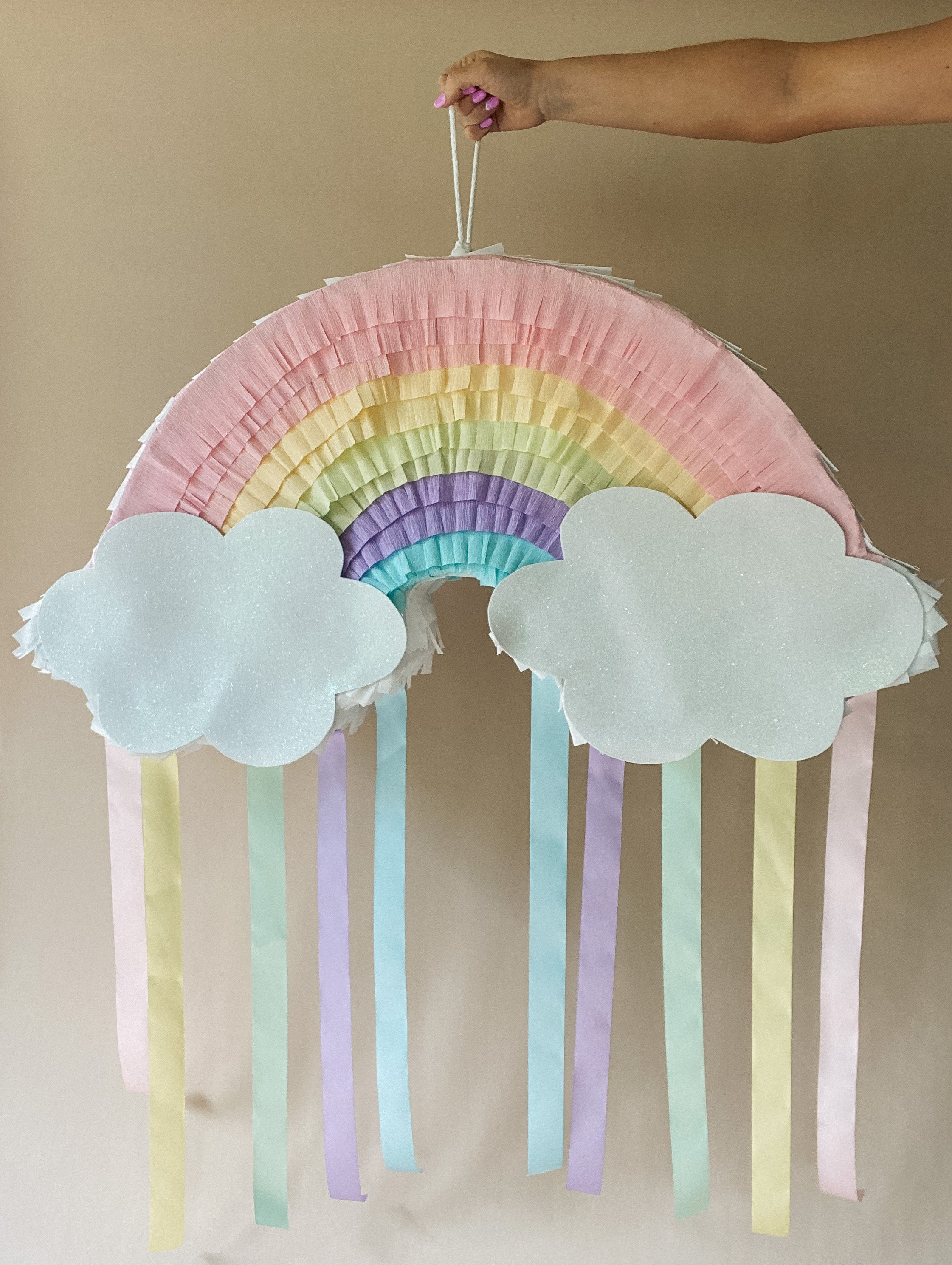 Vibrant Rainbow Party Piñata - Colorful & Fun - Ideal for Birthdays and ...