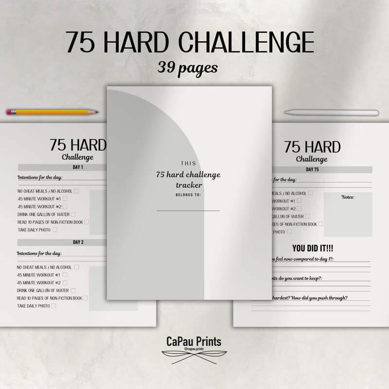 75 Hard Printable - Etsy