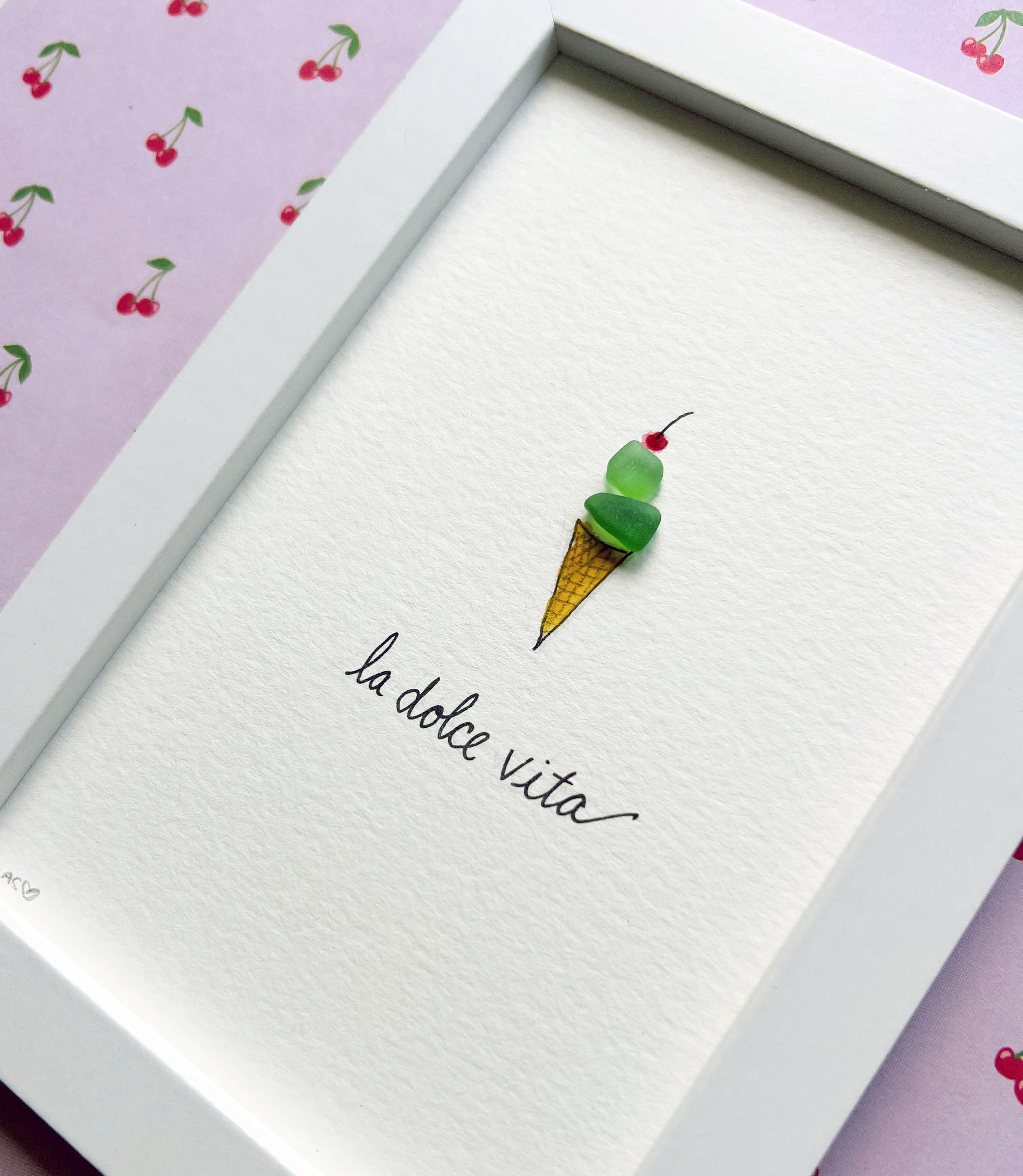 Italian Gelato Lake Garda Italy Glass Art La Dolce Vita Limited Edition ...