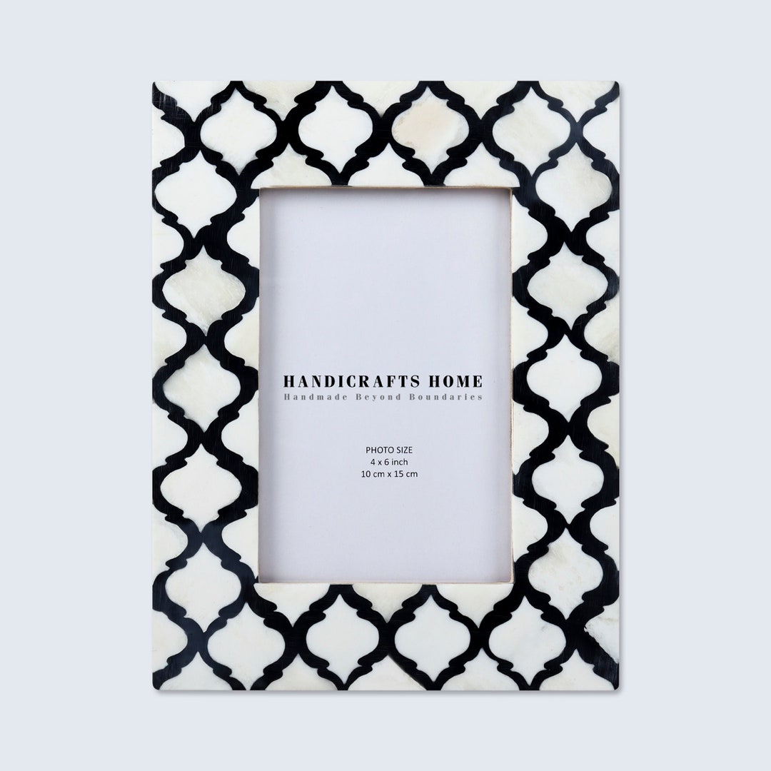 4x6 Picture Moroccan Pattern Photo Frames Black - Etsy