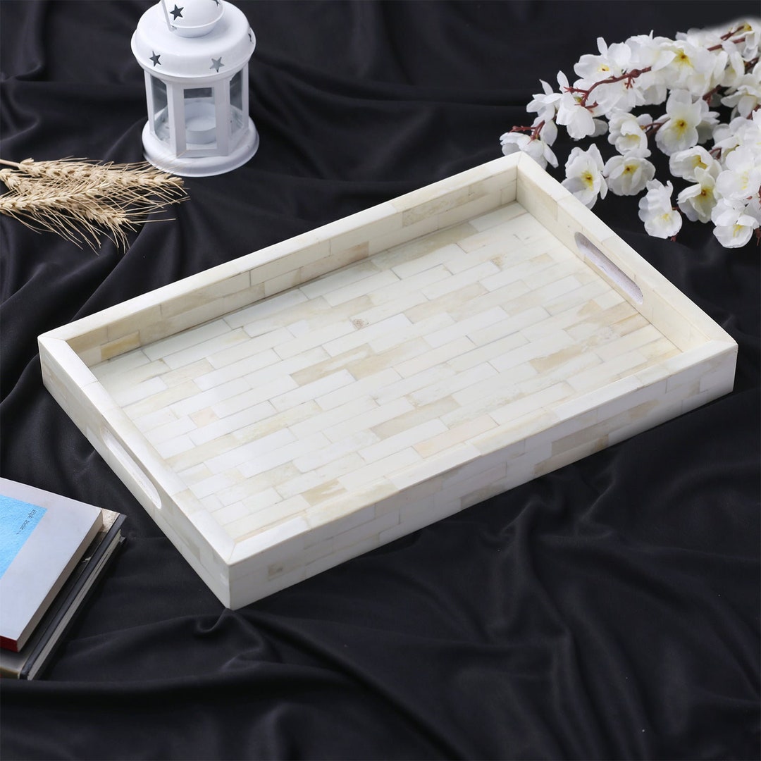 Decorative Tray Ideal Ottoman White 11x17 Inch - Etsy