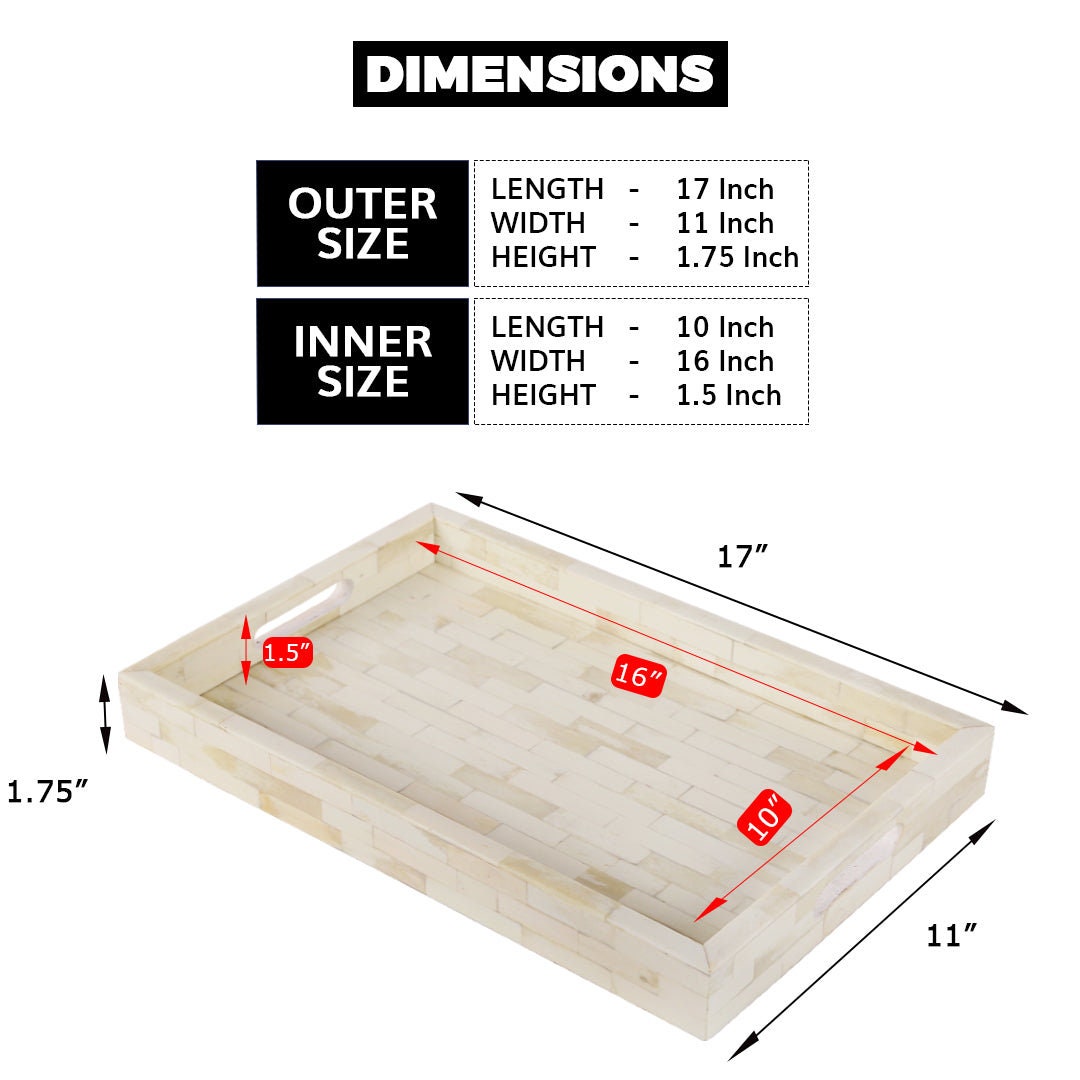 Decorative Tray Ideal Ottoman White 11x17 Inch - Etsy