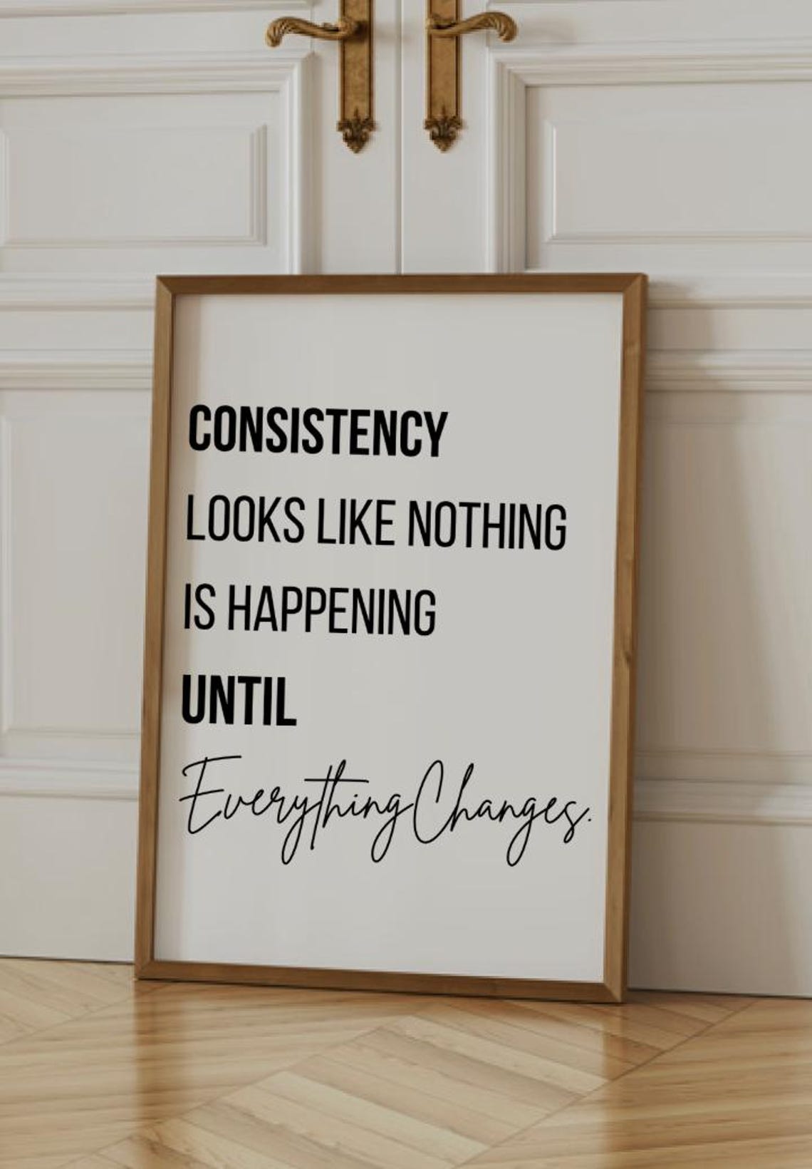 Consistency Looks Like Nothing | Motivational Wall Art Printable ...