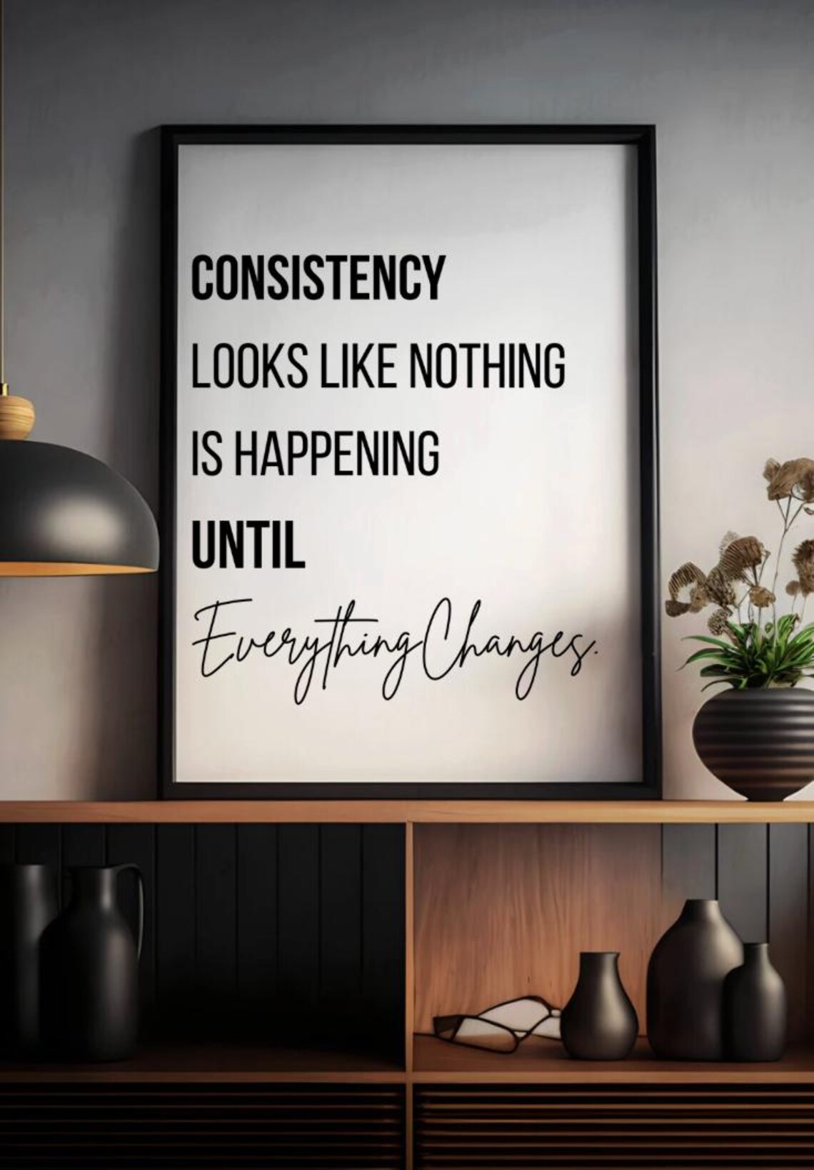 Consistency Looks Like Nothing | Motivational Wall Art Printable ...
