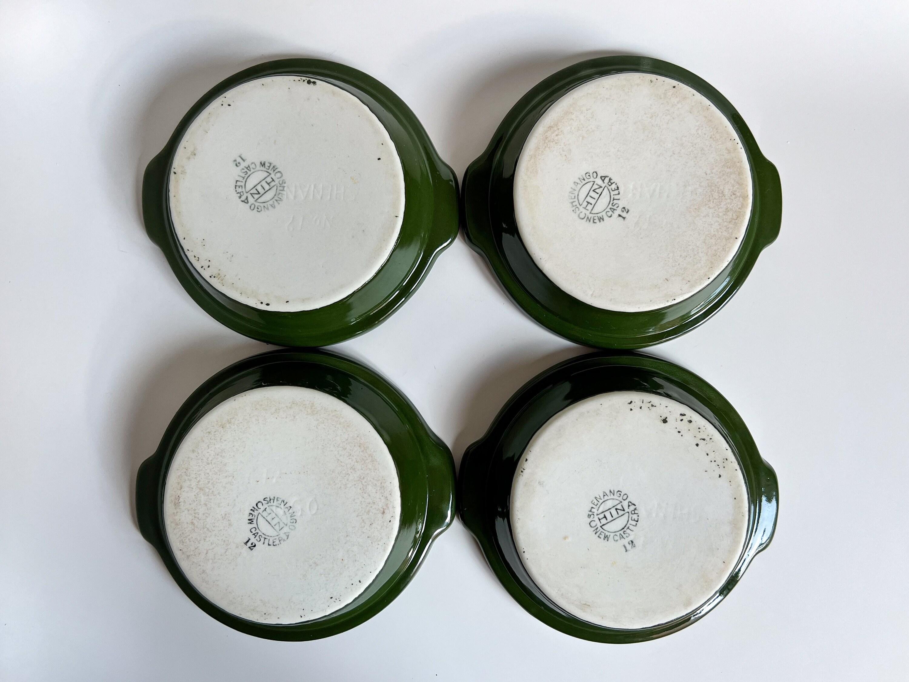 Set of 4 Vintage Shenango China Individual Au Gratin/tart/pie/souffle ...