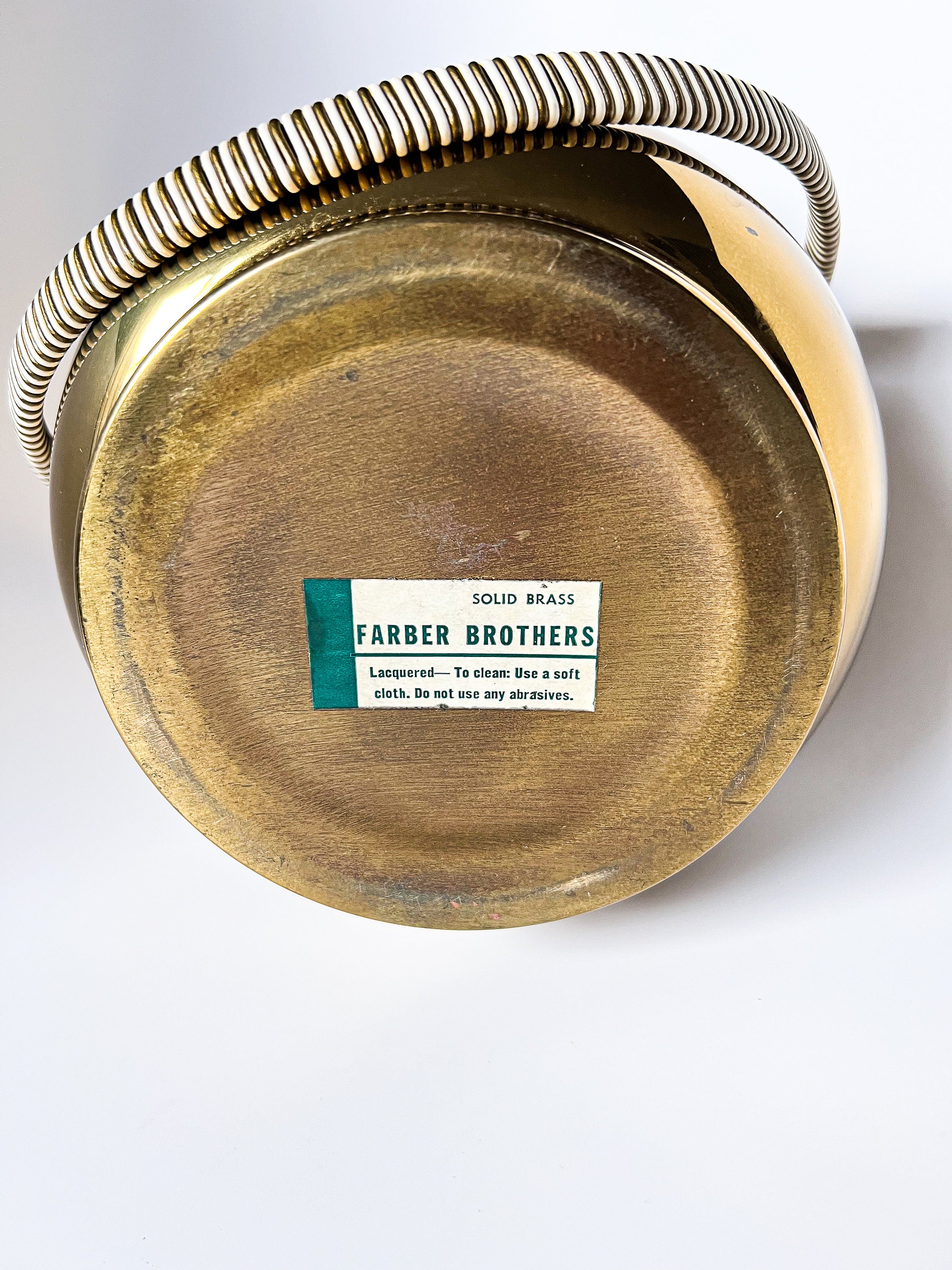 Vintage Farber Brothers Mid Century Modern Ice Bucket, Solid Lacquered ...