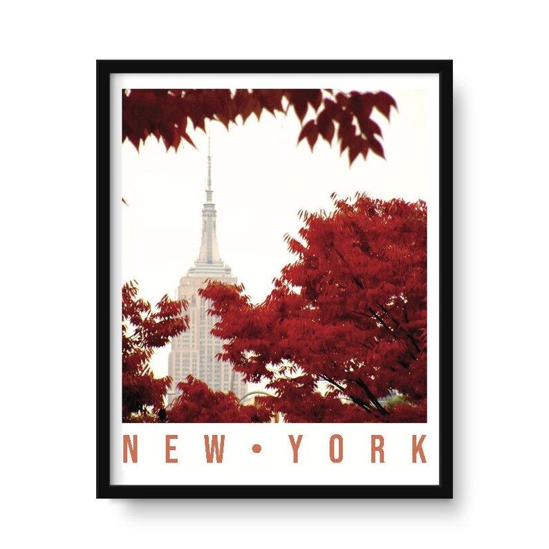 New York Canvas Minimal Entryway Empire State Building Wall Art Living ...