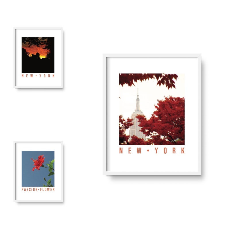 New York Canvas Minimal Entryway Empire State Building Wall Art Living ...