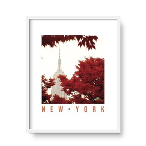 New York Canvas Minimal Entryway Empire State Building Wall Art Living ...