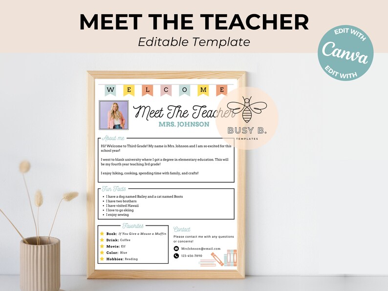 Meet the Teacher Flyer, Meet the Teacher, Meet the Teacher Editable ...