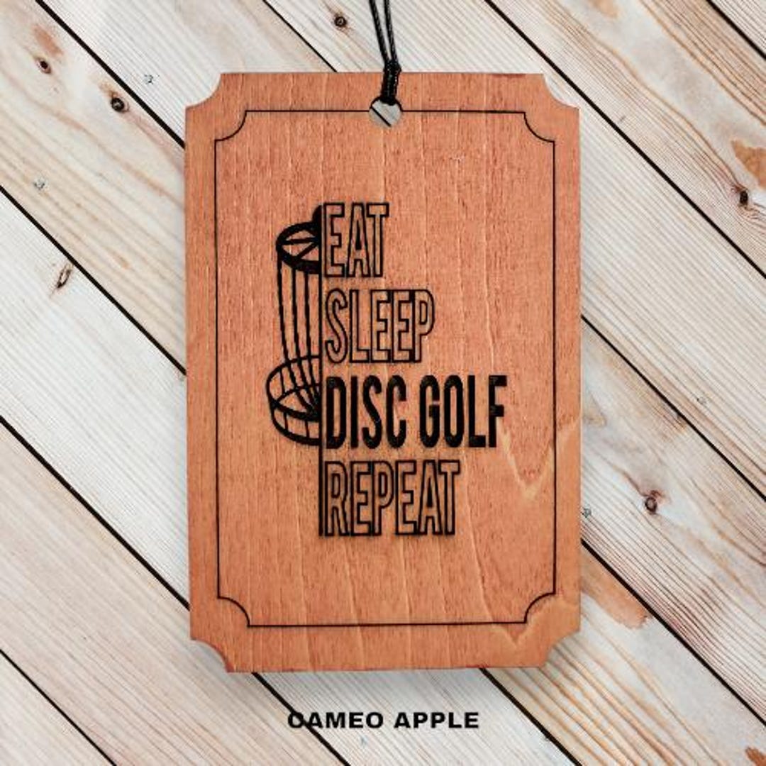Eat Sleep Disc Golf Repeat - Wooden Car Freshener Holder - Etsy