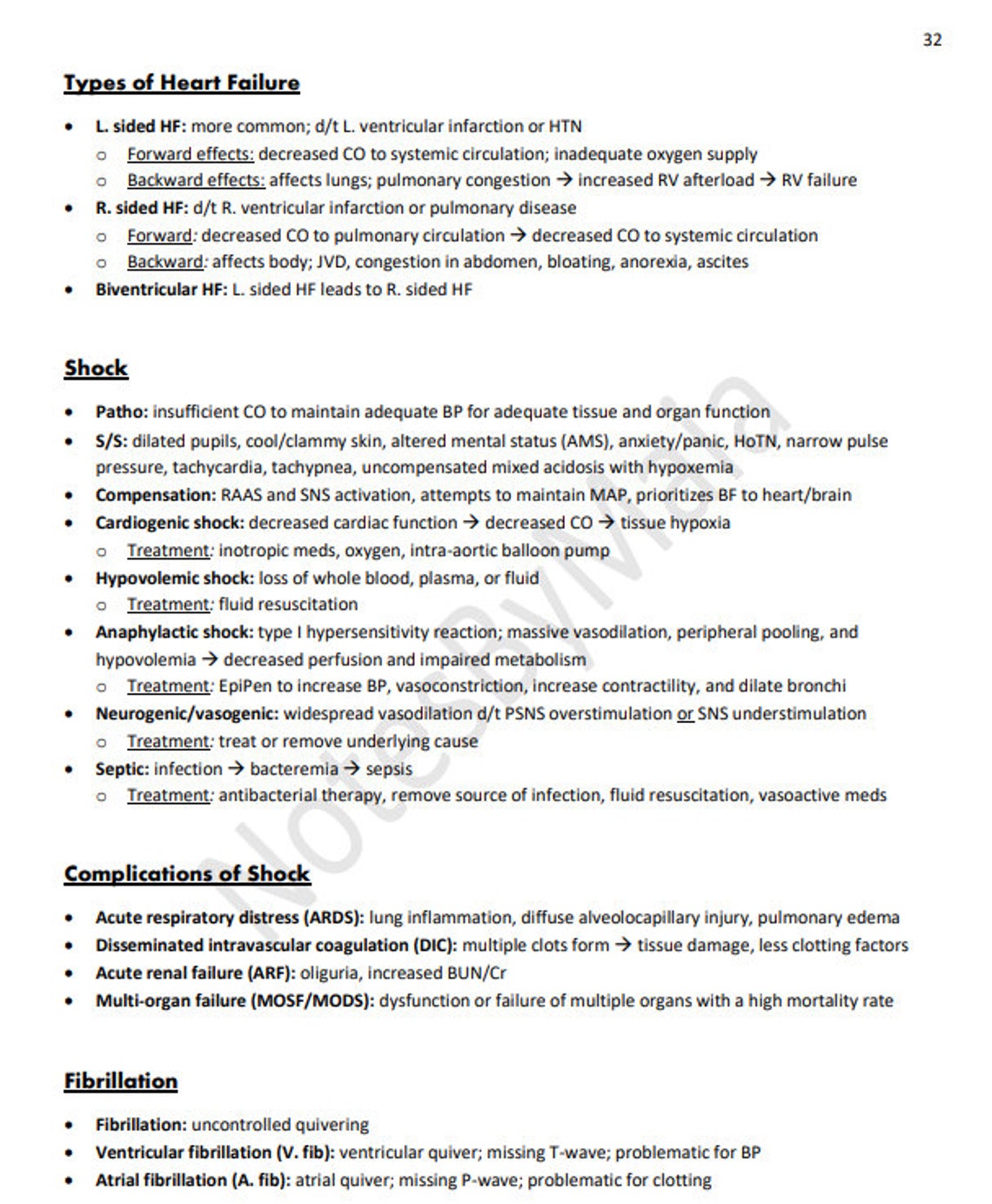 Pathophysiology Class Notes for Nursing Students From an RN - Complete ...