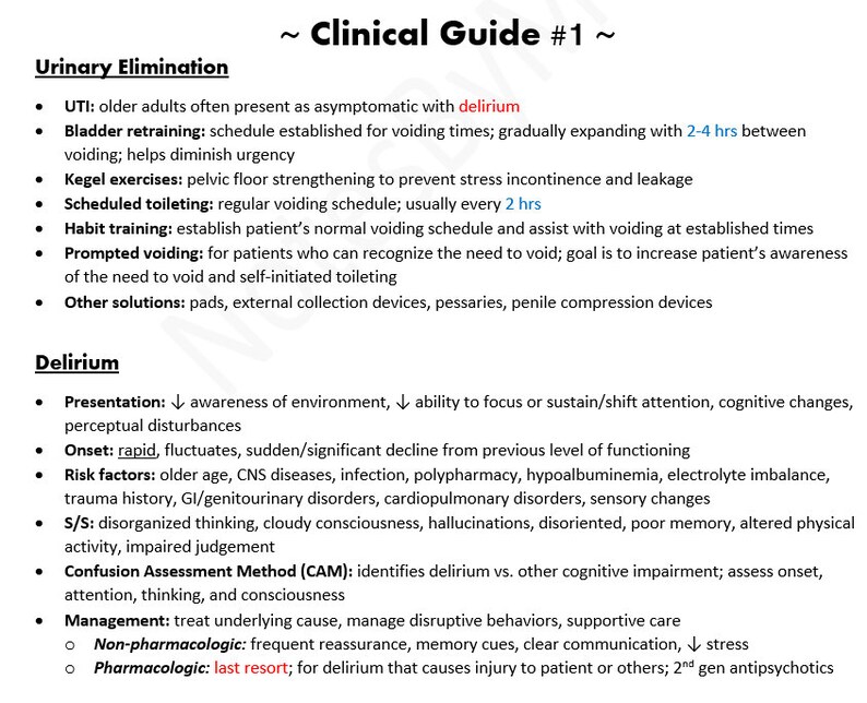 Geriatric Nursing Theory (older Adult Health) Notes for Nursing ...