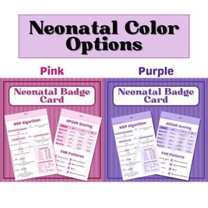 Neonatal Badge Card Bundle for Nurses and Nursing Students - Postpartum ...