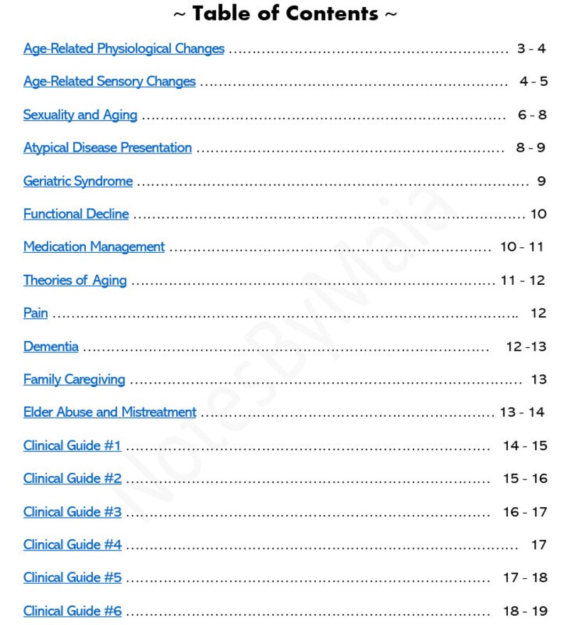 Geriatric Nursing Theory (older Adult Health) Notes for Nursing ...