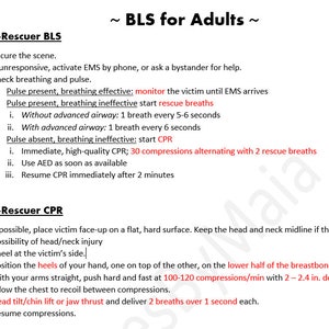 Cpr/basic Life Support (BLS) Training Guide Based on AHA Curriculum ...
