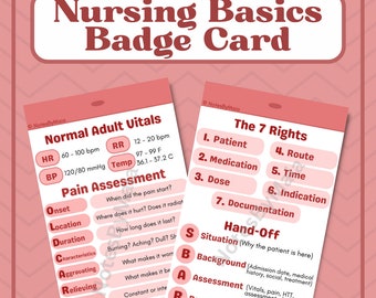 Dermatome Badge Pocket Card Horizontal for Nurse Paramedic EMT - Etsy
