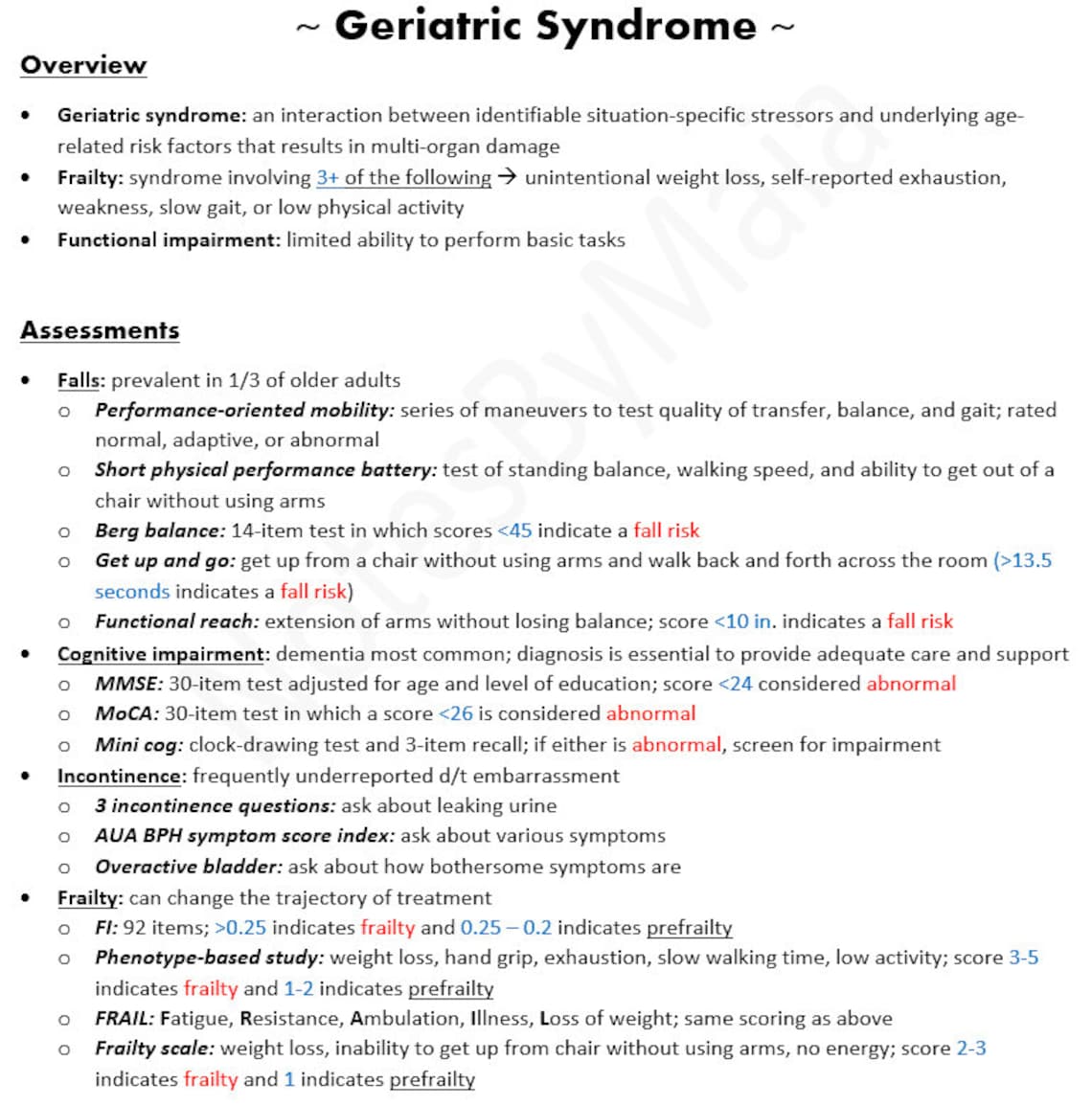 Geriatric Nursing Theory (older Adult Health) Notes for Nursing ...