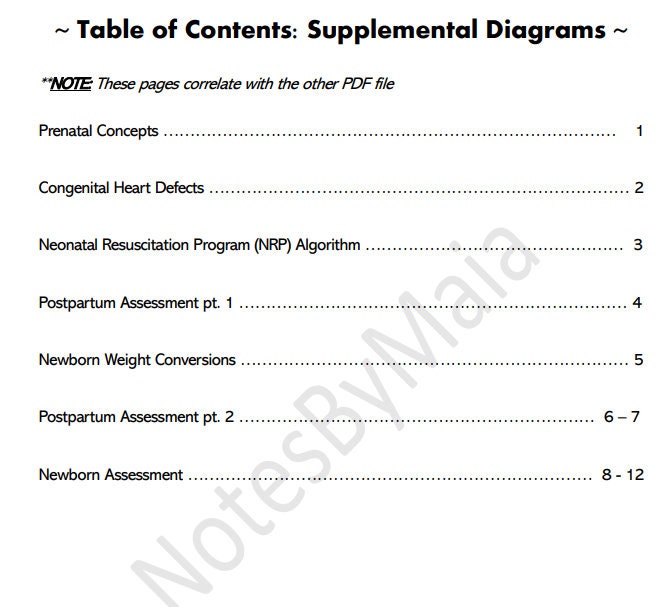 OB, Mother-baby, Reproductive, Maternity, Newborn Class Notes for ...
