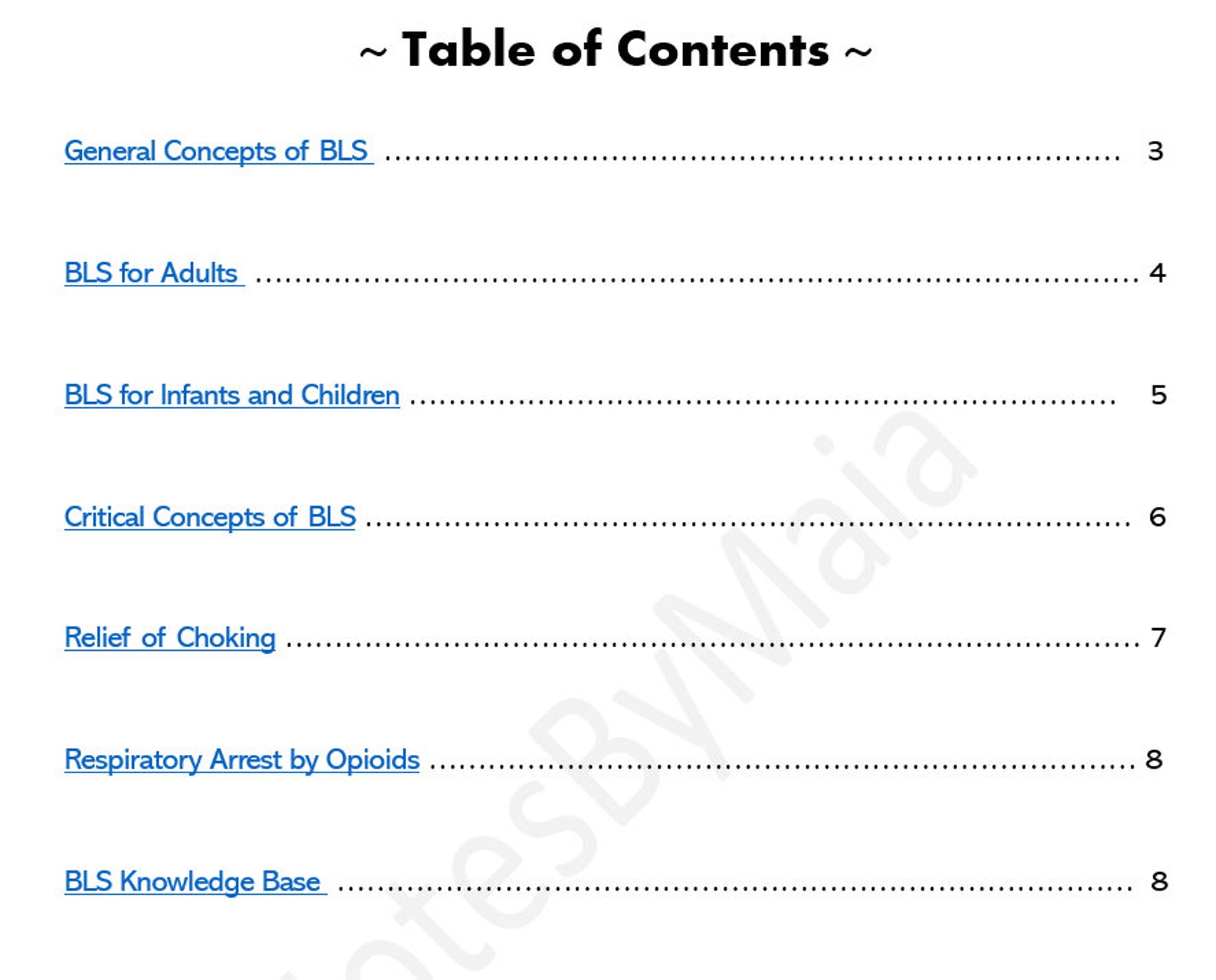Cpr/basic Life Support (BLS) Training Guide Based on AHA Curriculum ...