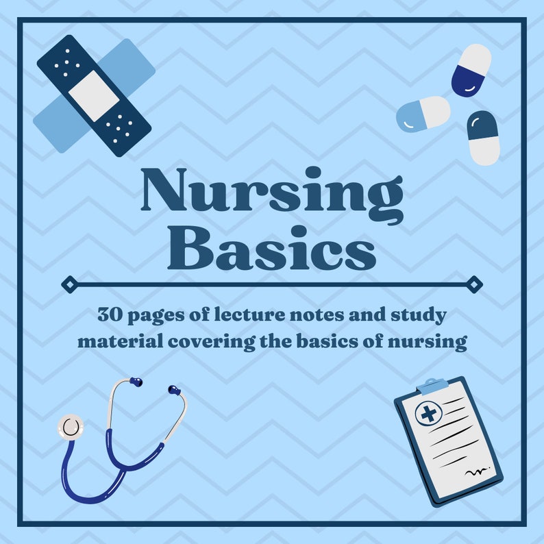 Nursing Basics Class Notes for Nursing Students From an RN - Etsy